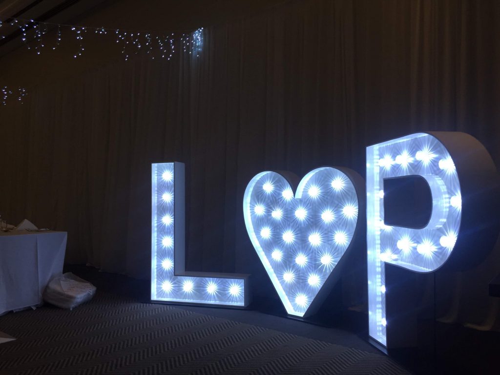 Gallery, Portfolio of Giant Lit Up Event, Party Letters | Cairns Based